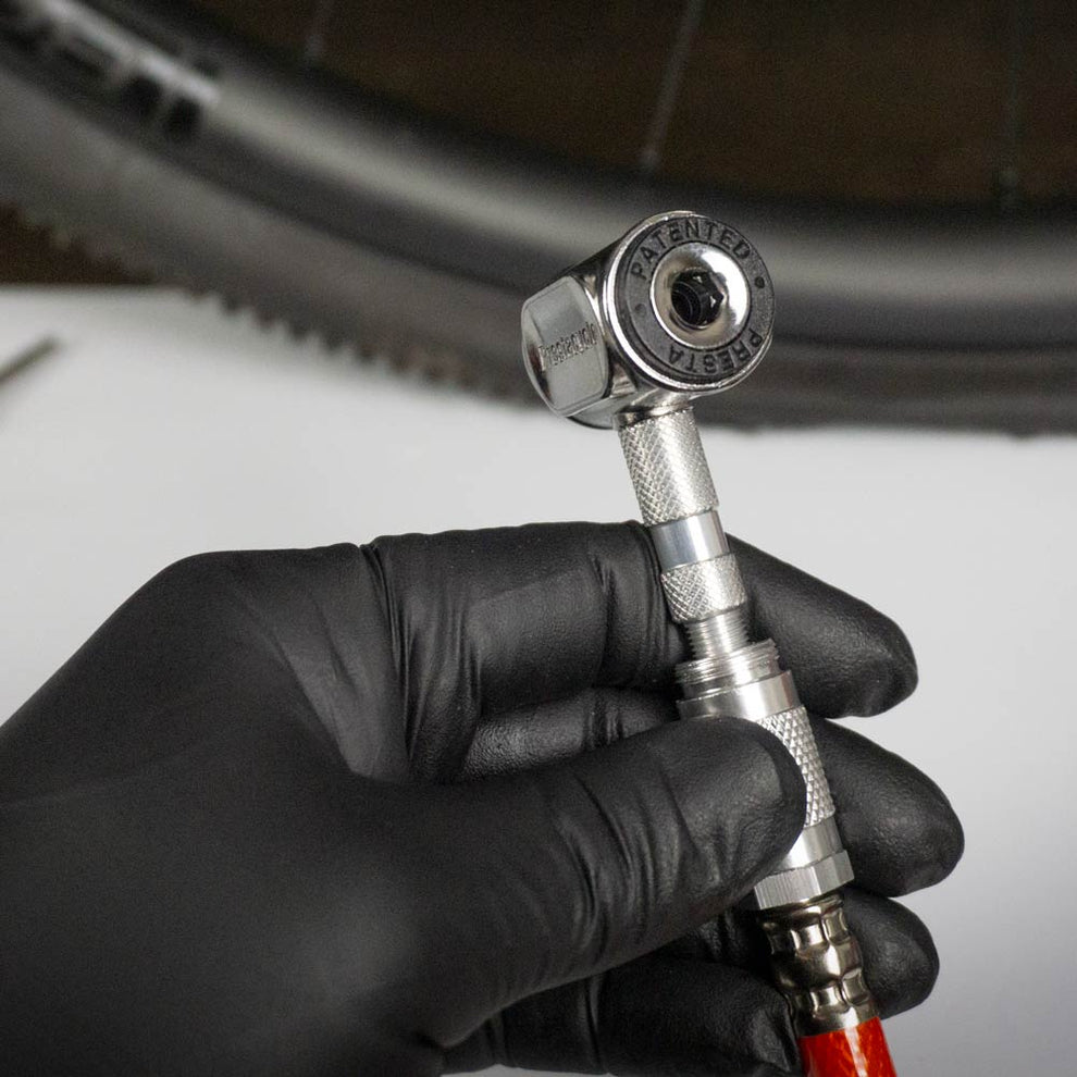 Prestaflator PRO Bicycle Tire Inflator - Presta & Schrader Air Compres ...